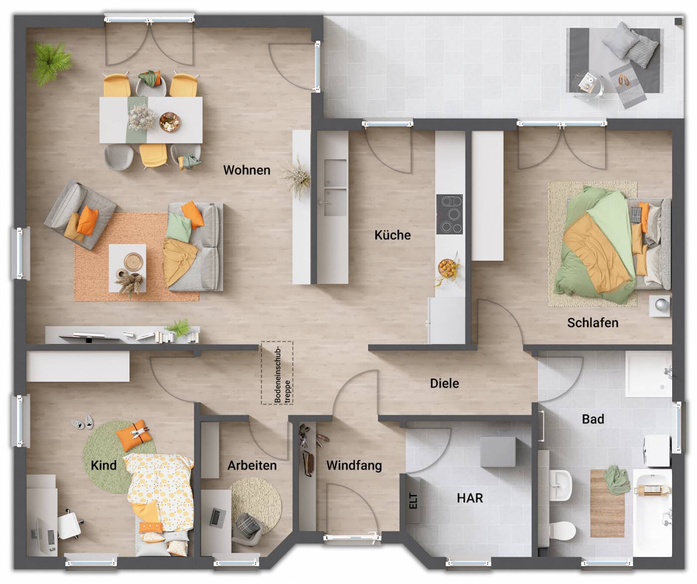 Bungalow Grundrisse: Bungalow bauen und den optimalen Grundriss finden ...
